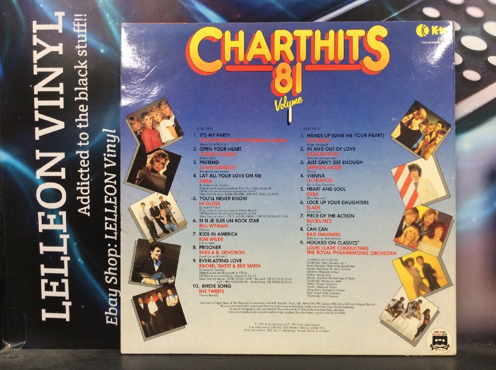 Chart Hits 81 Volume 1 Compilation LP Album Vinyl Record NE1142 Pop 80 ...