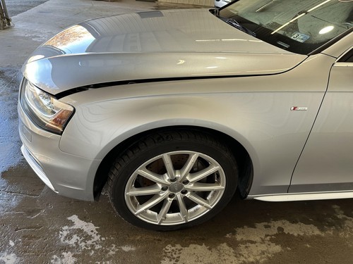 13-16 AUDI A4 SEDAN DRIVER LEFT FRONT SIDE FENDER FLORETT SILVER PAINT ...