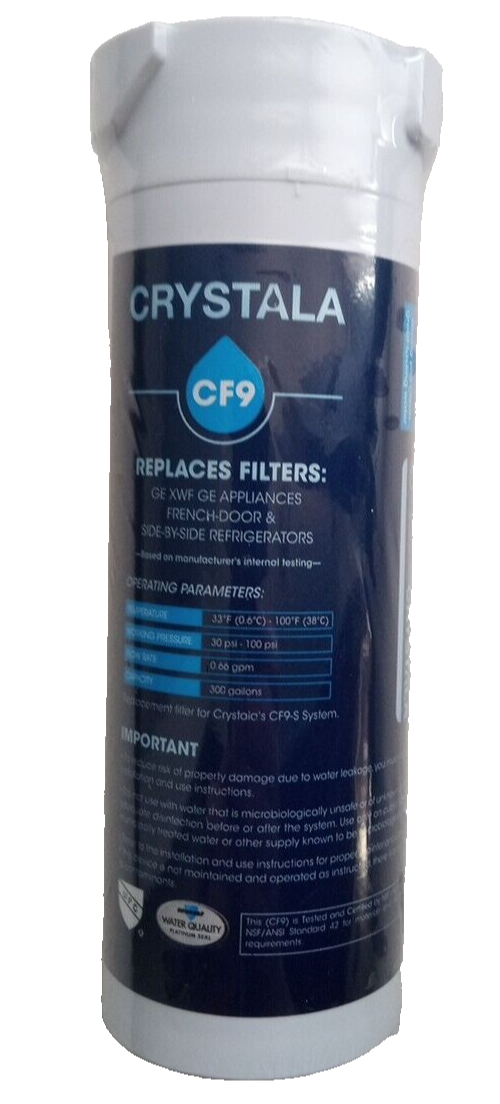 Crystala CF9 Premium Refrigerator Water Filters fits XWF G²E ...