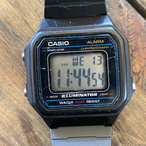 Casio Illuminator W217H-1AV Chronograph Watch Black Resin Band Alarm | eBay