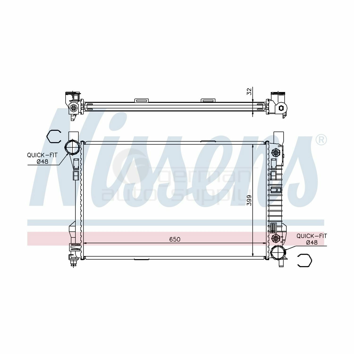 Nissens Radiator Front 62786A 2035000303 for Mercedes MB | eBay
