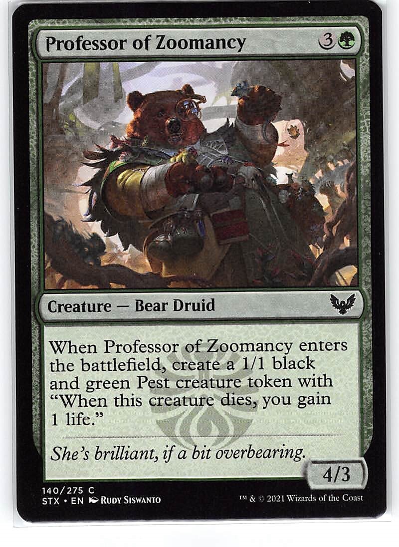 Professor of Zoomancy *PLAYSET* Magic MtG x4 Strixhaven | eBay