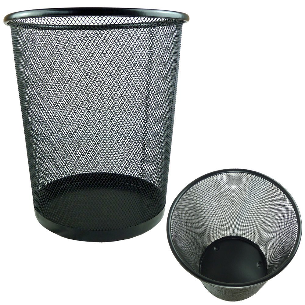 METAL MESH WASTE PAPER BIN FOR OFFICE HOME USE BEDROOM - LIGHTWEIGHT ...