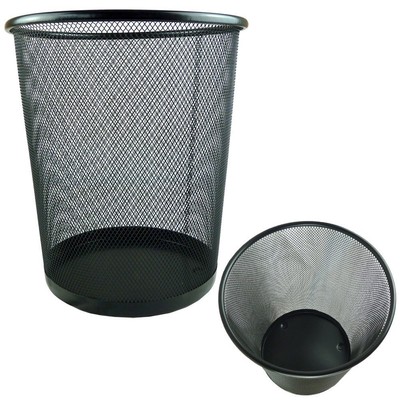 METAL MESH WASTE PAPER BIN FOR OFFICE HOME USE BEDROOM - LIGHTWEIGHT ...