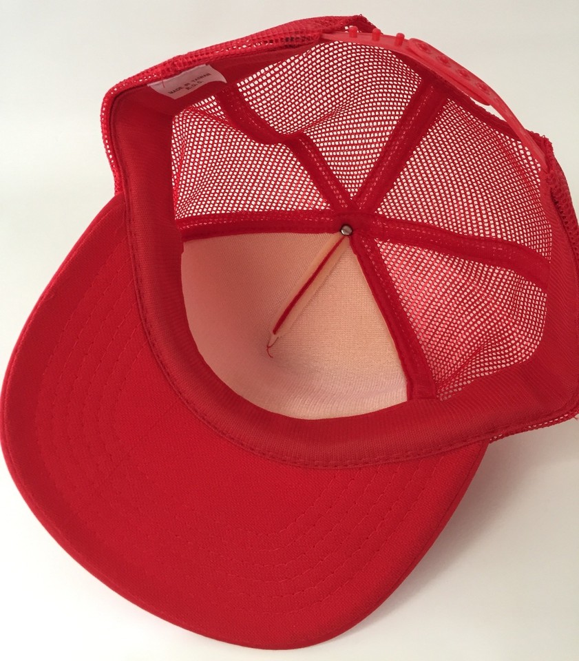 40 West Exxon Gas Station Snapback Trucker Red Mesh Vtg Baseball Cap ...