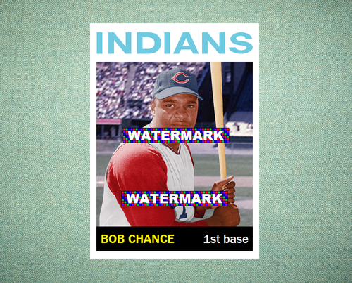 Bob Chance Cleveland Indians 1964 Style Custom Baseball Art Card | eBay
