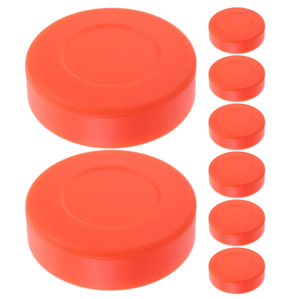 8pcs Ice-Hockey-Pucks Plastic Orange Puck Replacement For Hockey ...