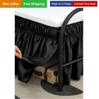 Bed Skirt Ruffled Split Corner 18in Drop Full Size Platform Bedding ...