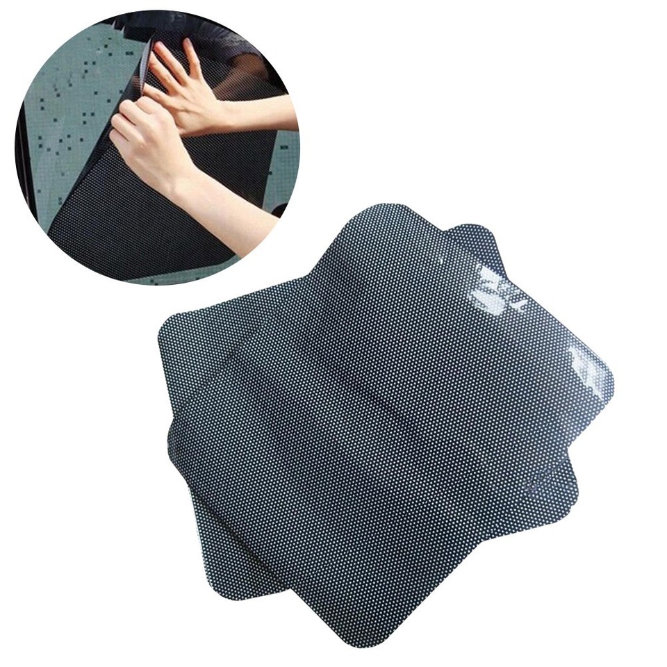 2pcs Electrostatic Black Film Car Side Window Sunshade Sticker For Heat ...