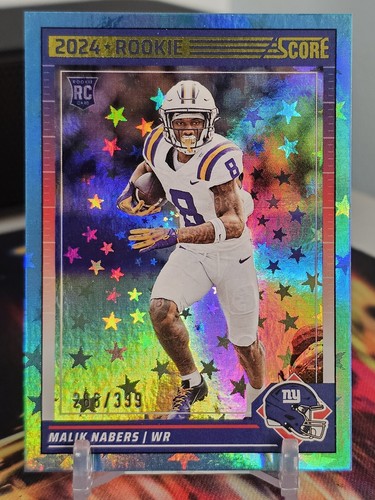 2024 Panini Score Malik Nabers #’d Stars Parallel RC 266/399 - Giants ...