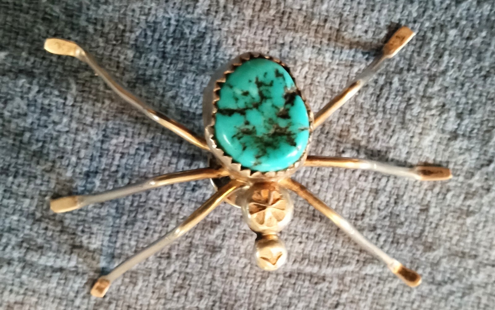 Turquoise Native American Spider Pin- Perfect! 💕🕷️ - Gem