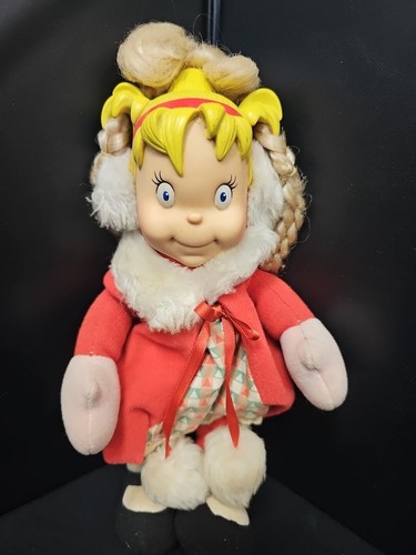 11" Dr Seuss The Grinch 2000 Cindy Lou Who Doll Universal Studios Plush ...