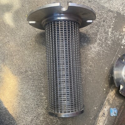 Stainless wire strainer screen filter in line pipe sieve flanged 150mm ...
