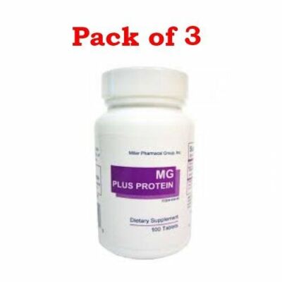 Miller Mg Plus Protein Magnesium Supplement Tablets Muscle Health 100ct ...