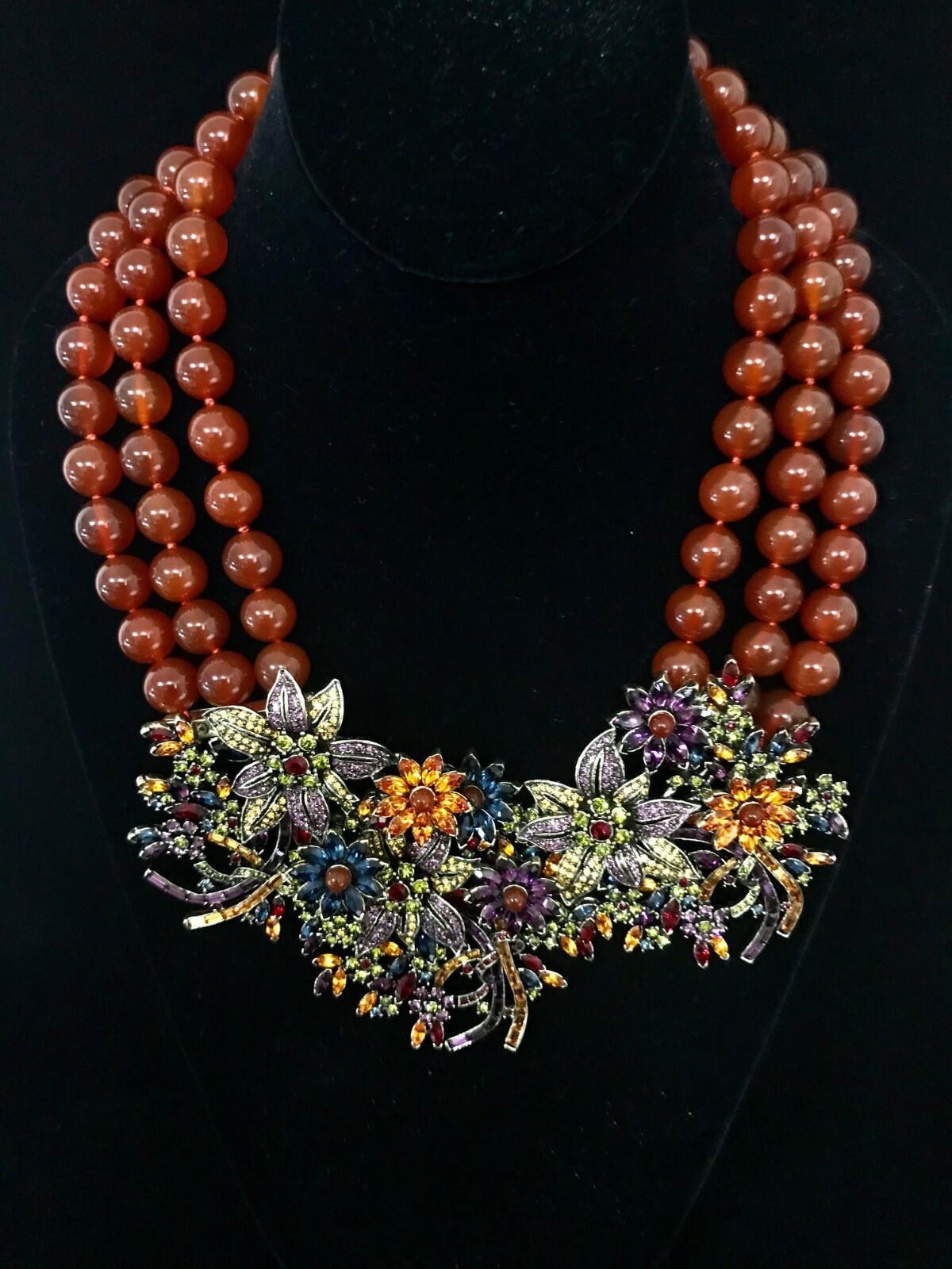 SIGNED HEIDI DAUS BREATHLESS CRYSTAL NECKLACE SPECTACULAR SHOWSTOPPER ...
