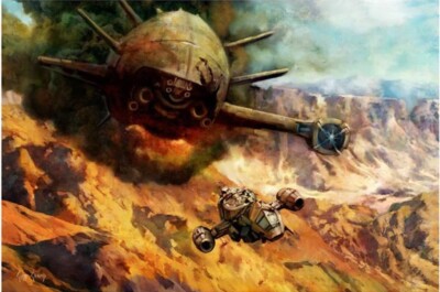 Firefly Art Space Western Cowboy Smugglers Spaceship About To Pull A ...