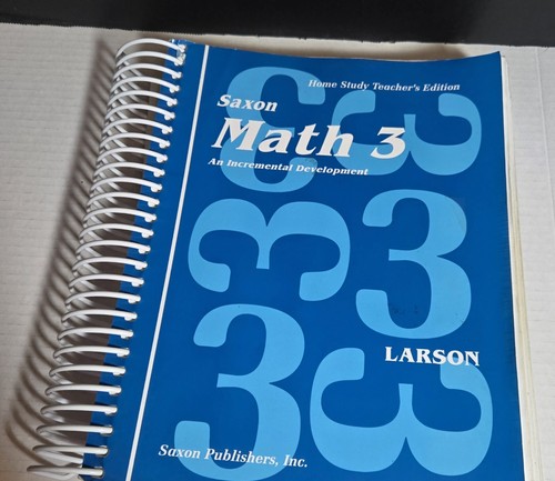 Saxon Math 3. Home Study Teacher's Edition. Nancy Larson. Wire-Bound | eBay