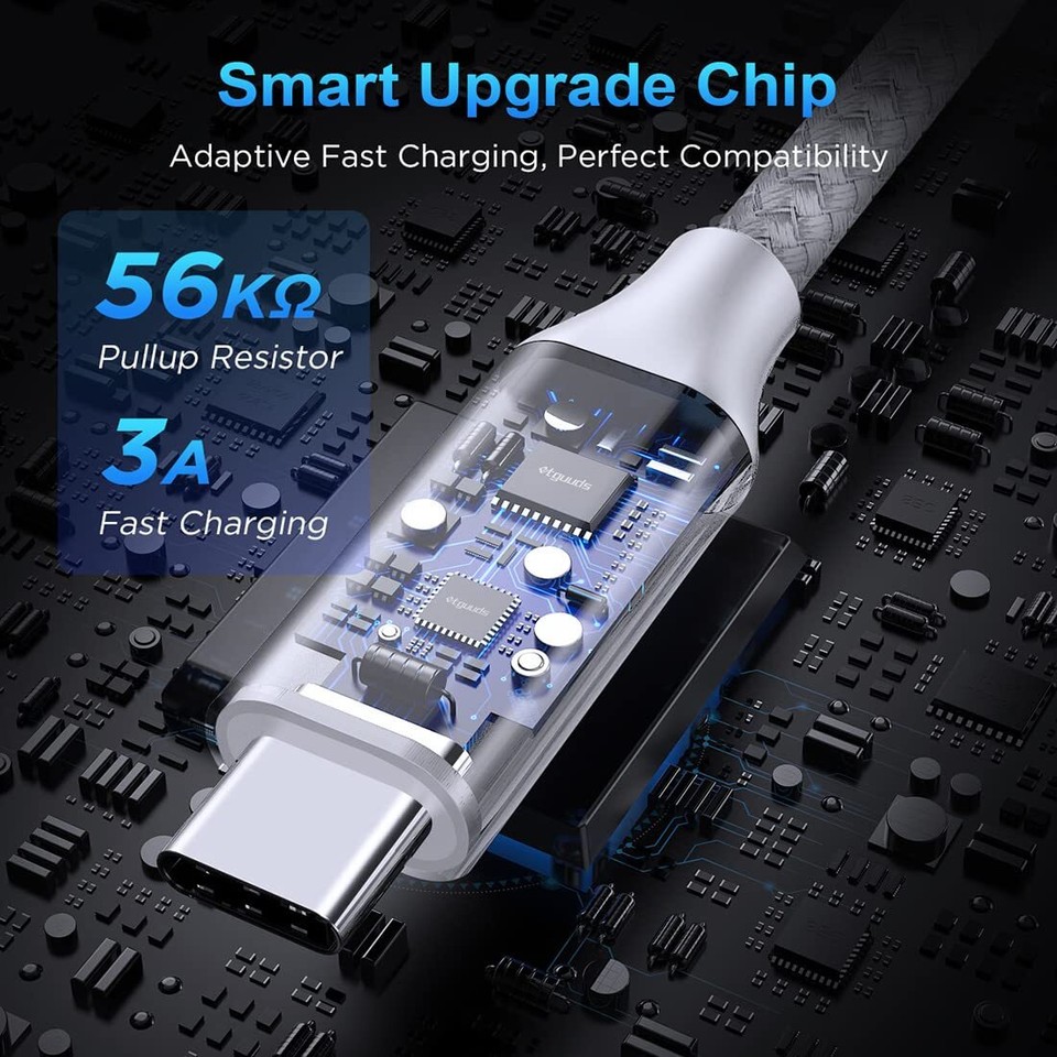 etguuds White USB C Cable 6ft 5-Pack USB to USB C Charger Cable Fast ...