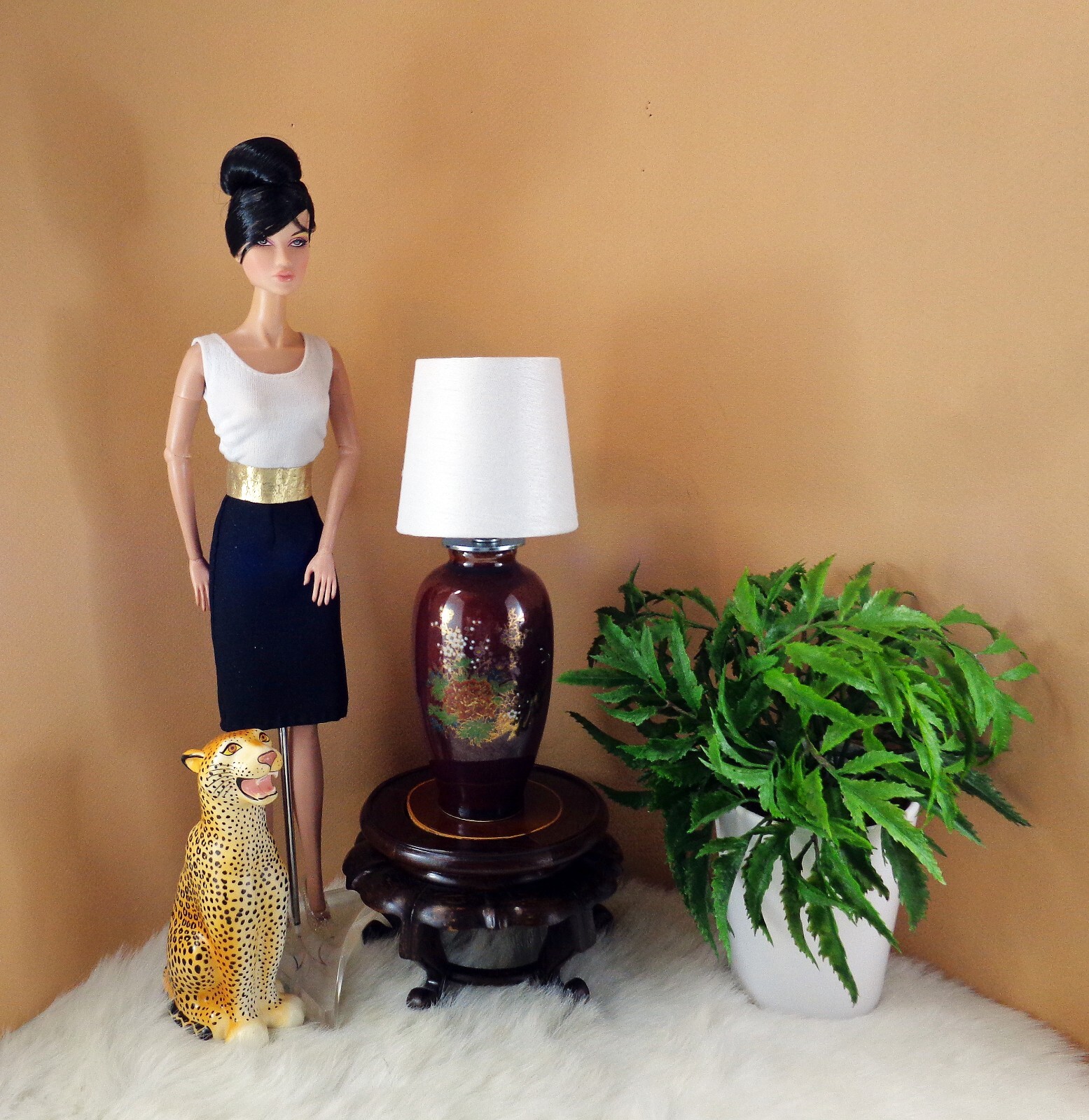 1/6 Scale OOAK Asian Inspired Lamp for 12" Fashion Royalty, Barbie Doll ...