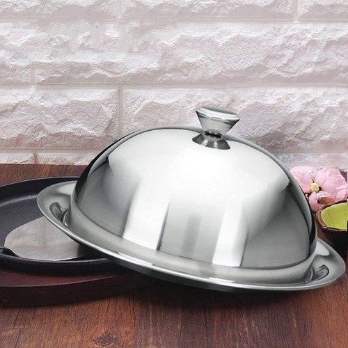 Cloche Food Cover Plate Restaurant Dish Bell Jar Stainless Steel Dome ...