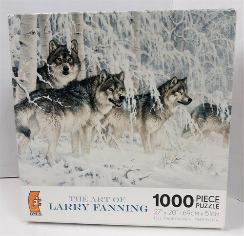 NEW Crystal Forest Gray Wolves Jigsaw Puzzle 1000 Pcs Art of Larry ...