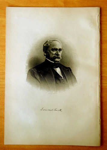 EDWARD TUCK Lowell, Massachusetts MA Steel Engraving Portrait 1890 ...