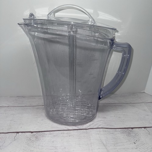 Pampered Chef Family Quick Stir Pitcher 1 Gallon Clear Plastic Plunger ...