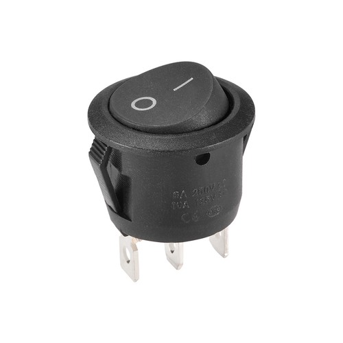 Boat Rocker Switch Round Toggle Switch Black ON/ON AC 250V/6A 125V/10A ...