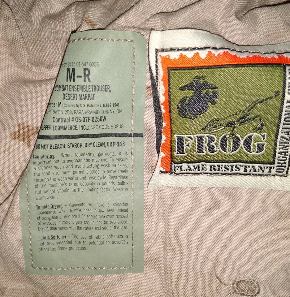 USMC DESERT FROG PANTS MEDIUM REGULAR NEW marpat | eBay