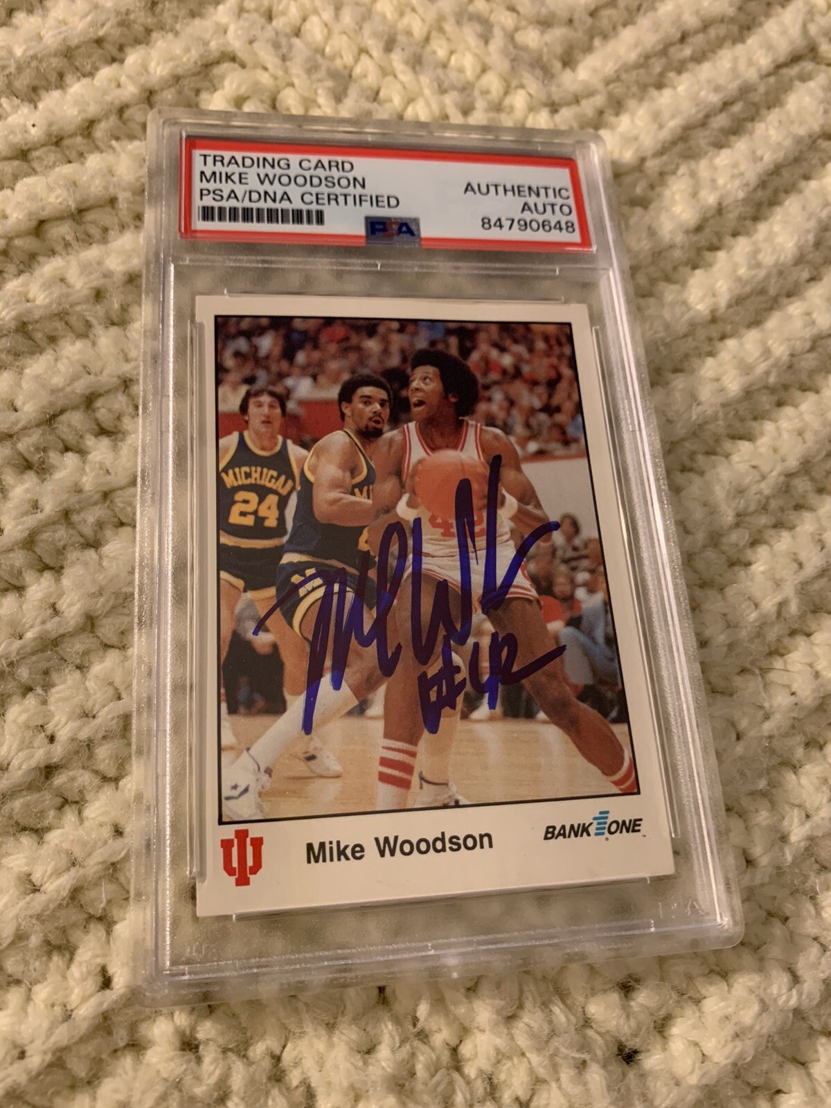 Mike Woodson Signed 1987 Bank One IU Hoosiers Card #13 PSA /DNA COA ...