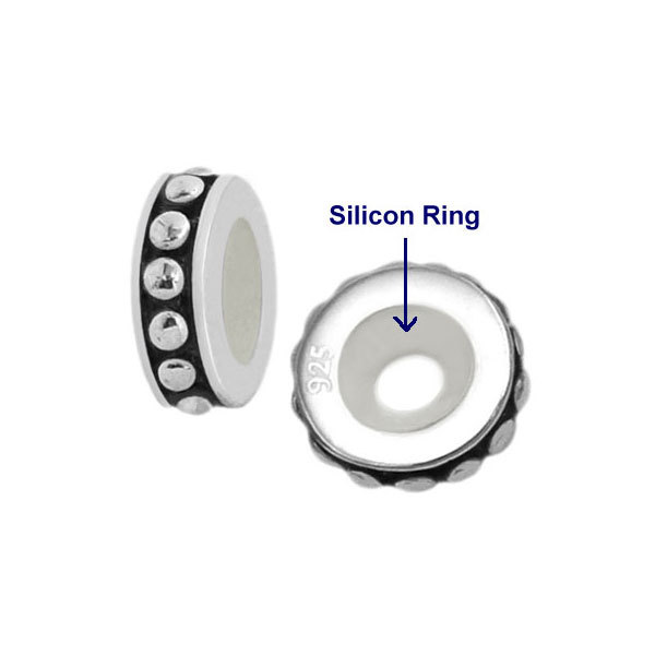 925 Sterling Silver Bead stoppers for 3 mm Chain Bracelets & Necklaces ...