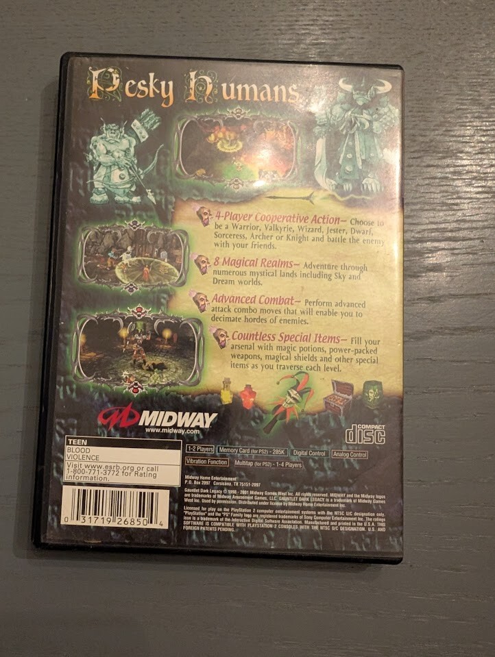 Gauntlet Dark Legacy Sony Playstation 2 (PS2) Game (No Manual) | eBay