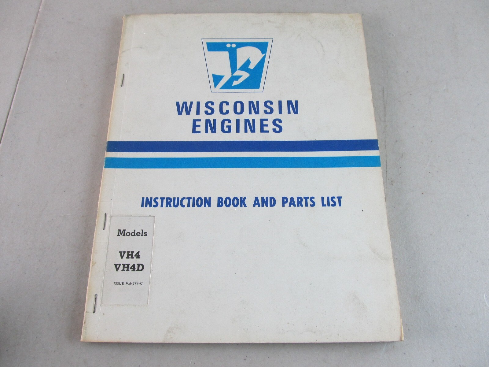Teledyne Wisconsin Engine VH4 VH4D Instruction Book & Parts List Manual ...