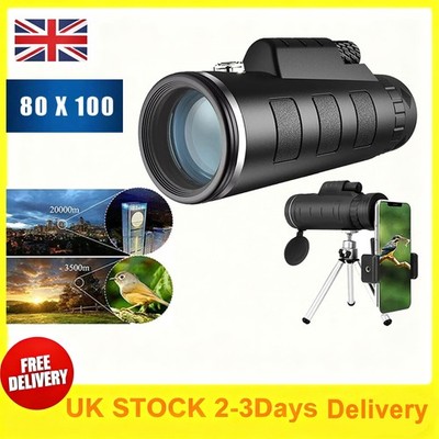 Super High Power 80X100 Portable HD Vision Monocular Telescope ...