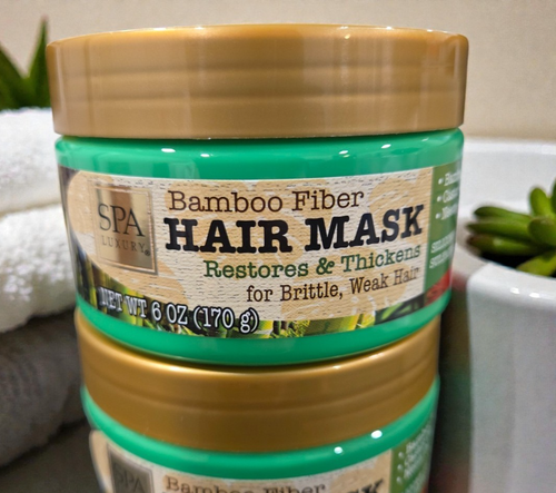 Spa Luxury Bamboo Fiber Hair Mask Restores Thickens Brittle Weak Hair 6 ...