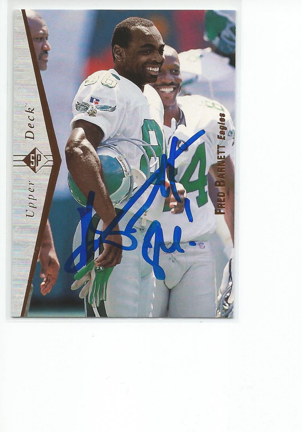 FRED BARNETT Autographed Signed 1995 Upper Deck SP card Philadelphia ...