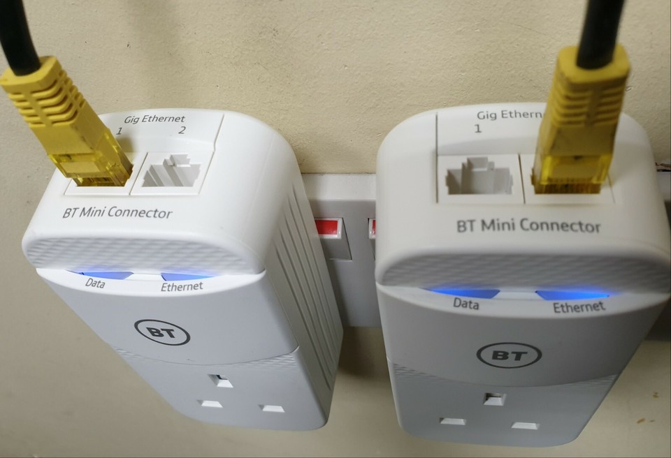 5 x BT Mini Connector VERSION 2 v2 1000Mb 1GB Gig Powerline Adapters ...