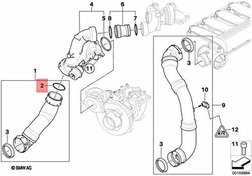 Genuine BMW M X1 X3 X5 Z4 Roadster E53 E60 E61 E81 Intercooler Seal ...
