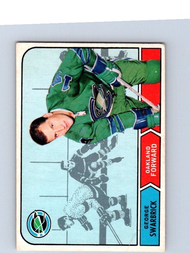 VINTAGE HOCKEY CARD O-PEE-CHEE 1968 OAKLAND SEALS GEORGE SWARBRICK ...