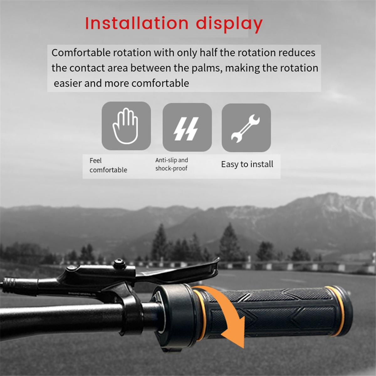 Electric Bicycle Twisting Throttle Grip E-Scooter E-Bike Turn Handle ...