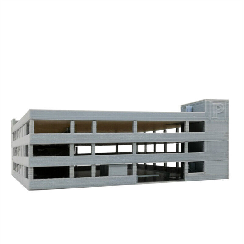 HO Scale 1:160 Morden Parking Lot Building Scenes Model Assembled Toy ...