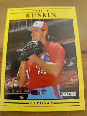 1991 Fleer Baseball Card Scott Ruskin Pitcher Montreal Expos #246 | eBay