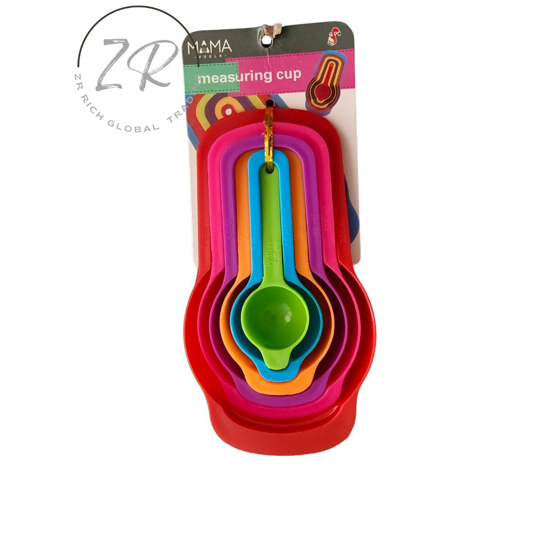 Multi Color Measuring Cups/Cooking Kitchen Tools/6 Piece Set Plastic ...