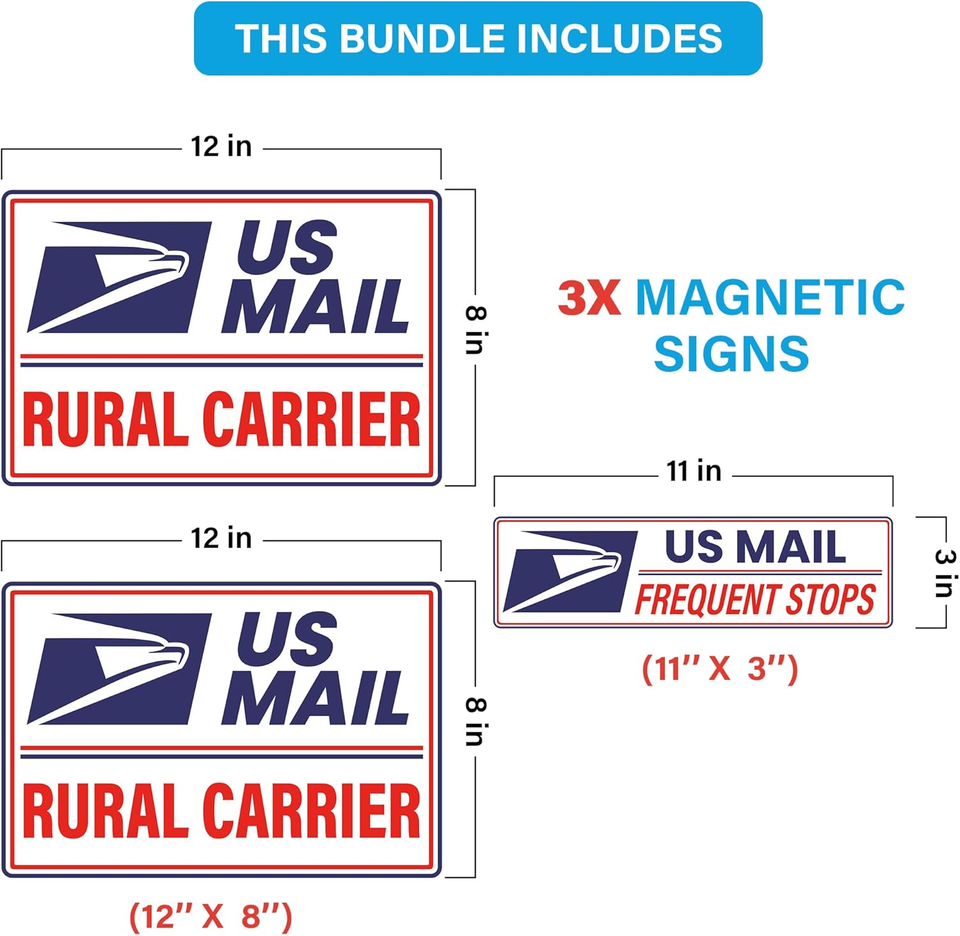 (3 Pack) Professional (Original) U.S. Mail Delivery Driver Magnetic ...