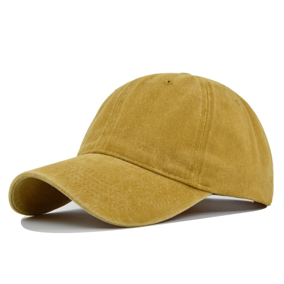 Vintage Washed Baseball Cap Men Women Solid Color Cotton Trucker Hat 18 ...