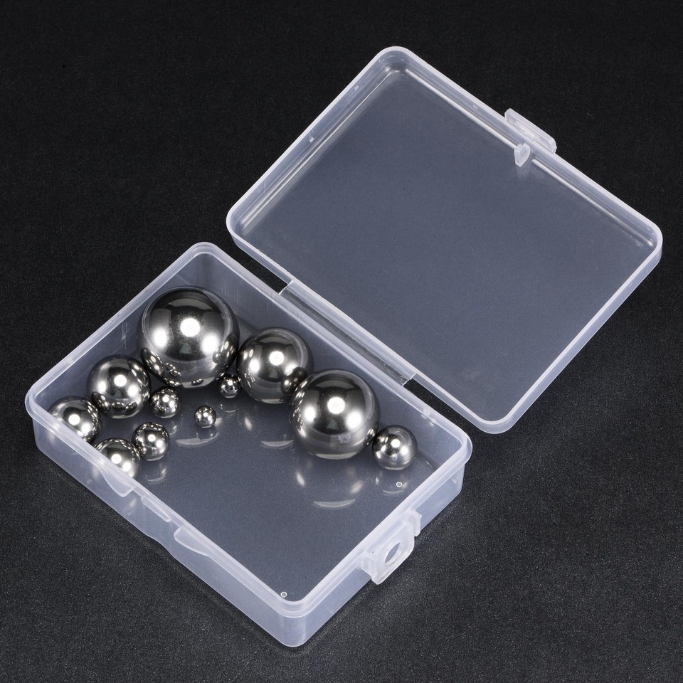 11pcs 11 Size Bearing Balls Assortment Stainless Steel with Storage Box ...