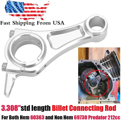 #6254 Billet Alum Rod (3.308" std) For Predator 212cc Hem 60363 & Non ...