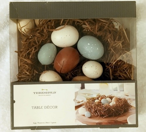 Threshold Quality and Design Table De'cor Eggs and Nest | eBay