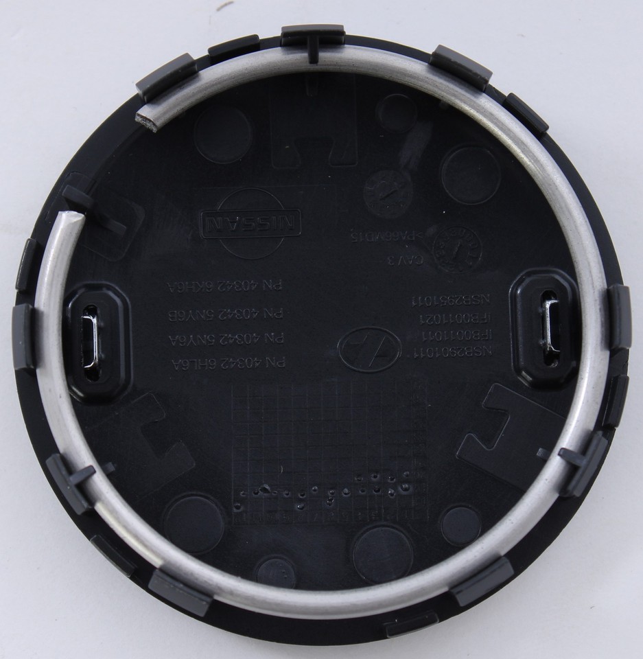 OE Genuine Nissan Black w/ Chrome Logo Center Cap 40342-6HL6A for Kick ...