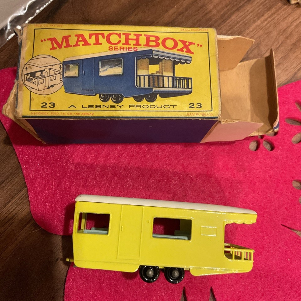 Matchbox Lesney 23d Trailer Caravan Boxed Regular Wheels | eBay